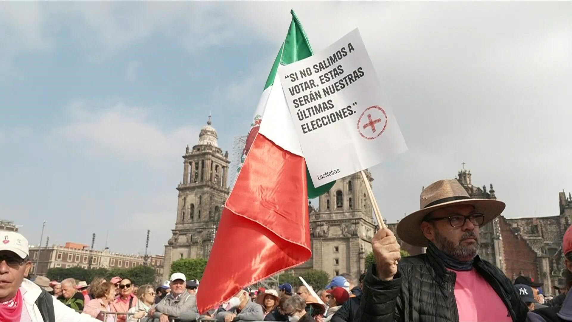 Mexico: Thousands protest against government ahead of presidential election Mexico: Thousands protest against government ahead of presidential election